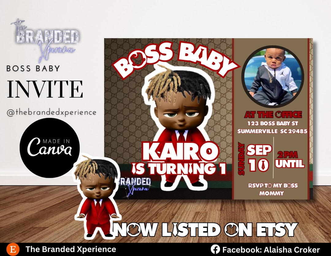 Boss Baby DIY Canva Invite - Etsy
