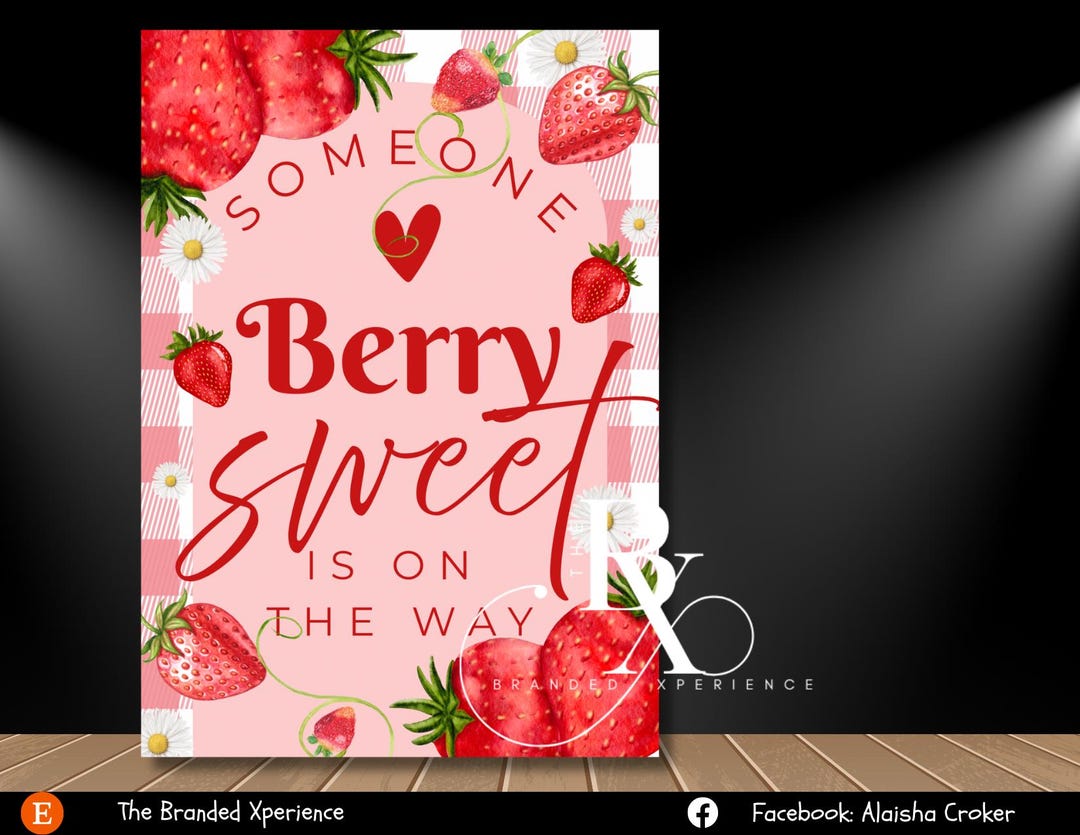 A Berry Sweet One DIY Canva - Etsy