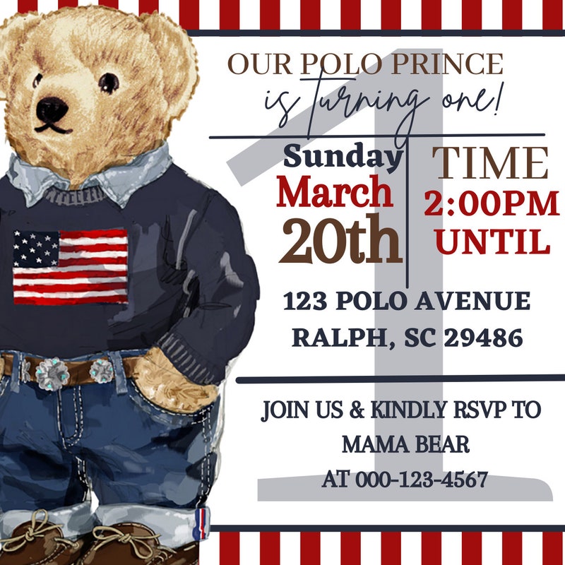 Polo Invitation - Etsy