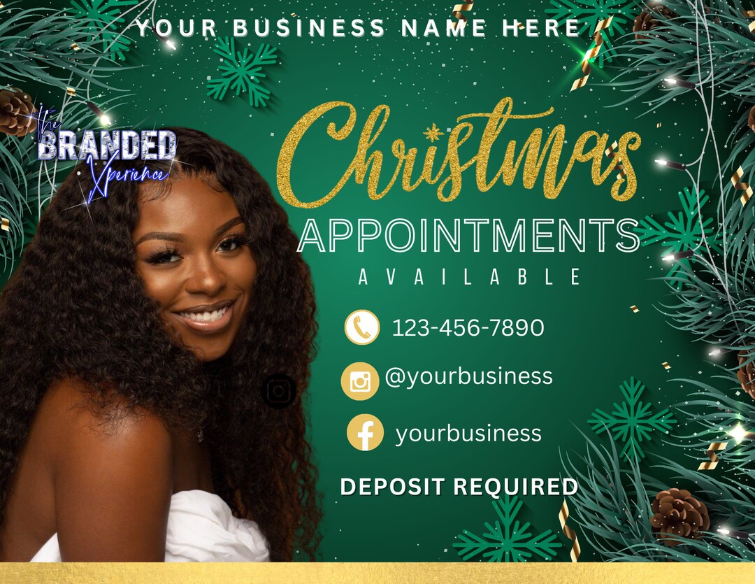 Christmas Appointments Available DIY Flyer - Etsy