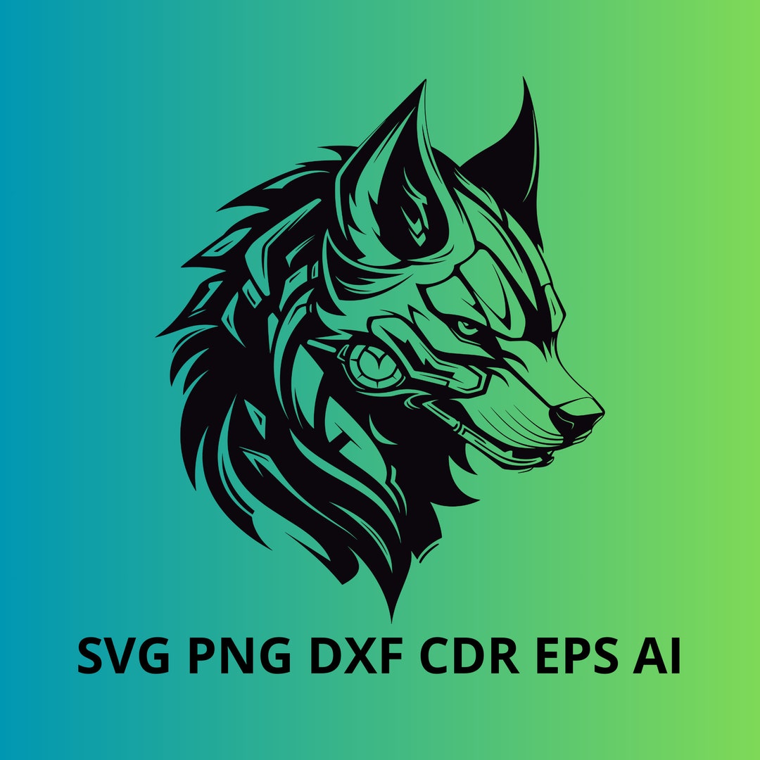 CABEZA DE LOBO SVG, Dxf, Eps, Ai, Png, Imágenes Prediseñadas de Lobo ...