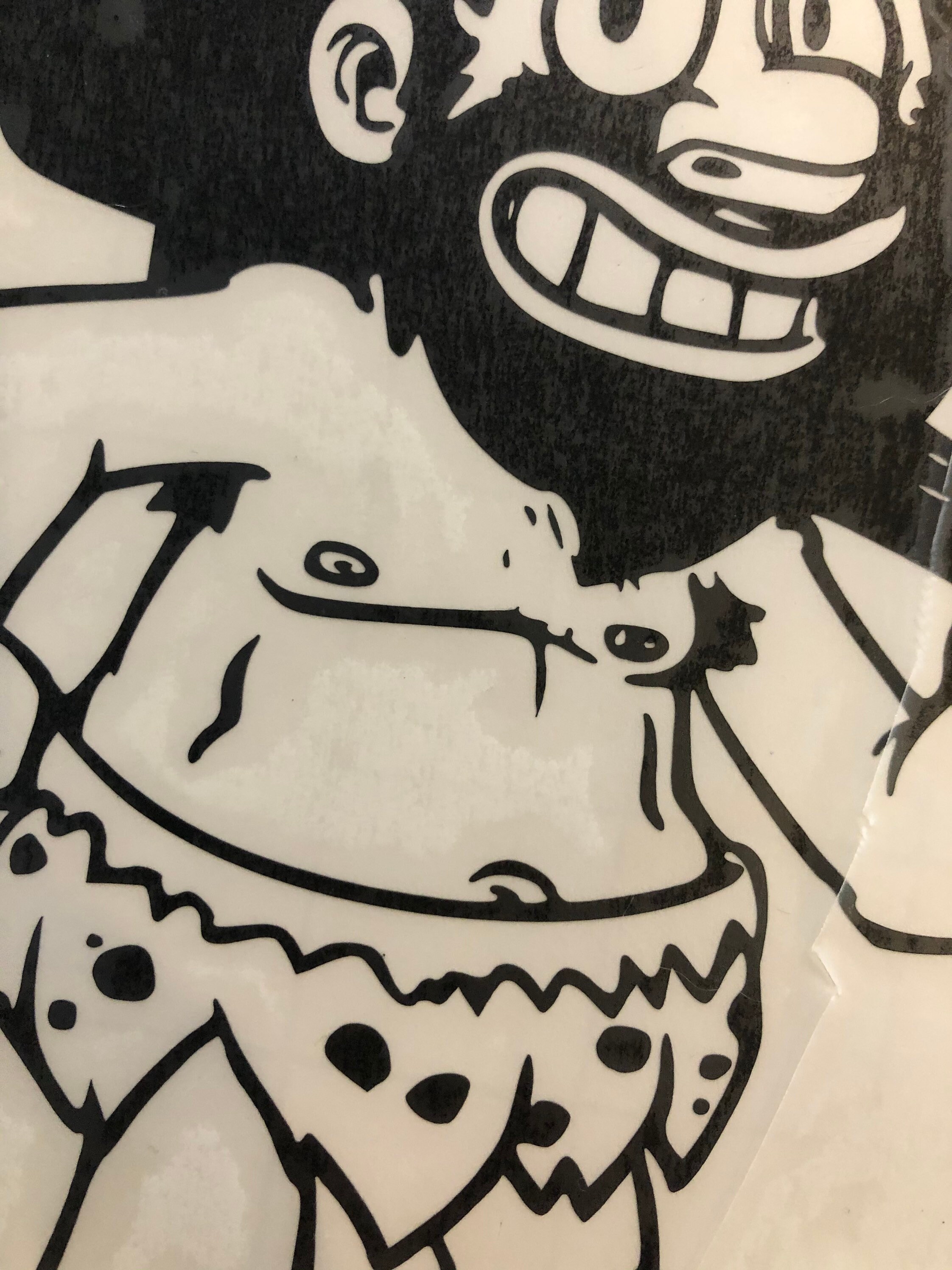 Funny Caveman Black Vinyl Decal 7x6.5 inches | Etsy