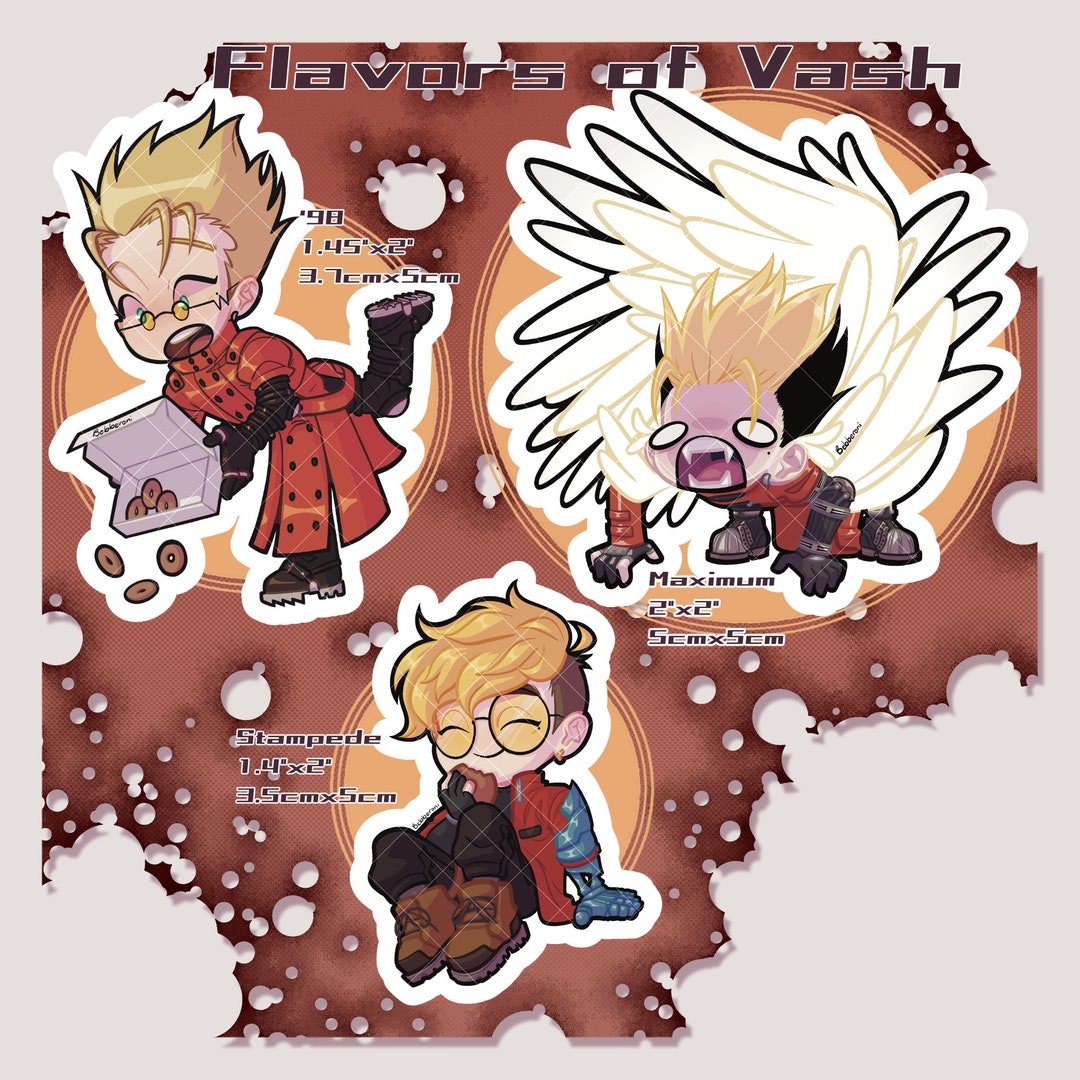 Vash the Stampede Vinyl Stickers - Etsy