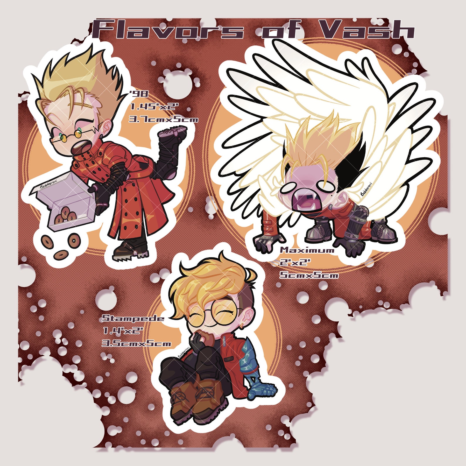 Vash the Stampede Vinyl Stickers - Etsy