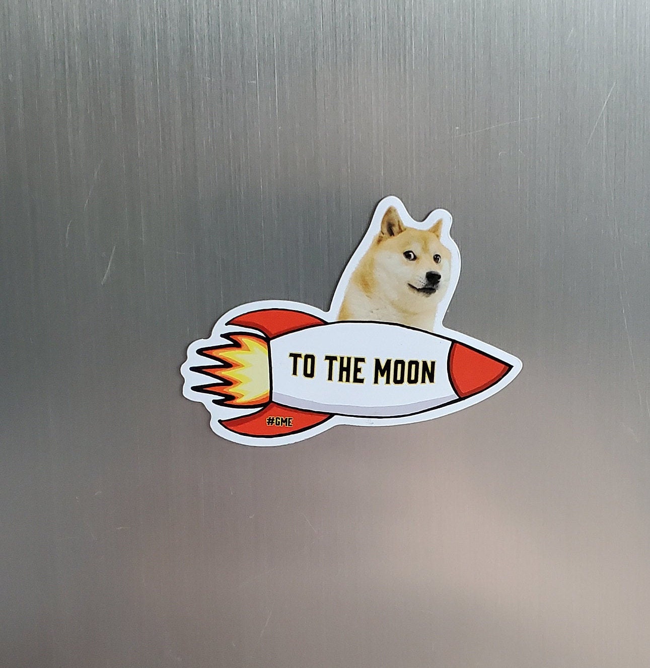 Dogecoin Rocket To the moon Doge Magnet | Etsy