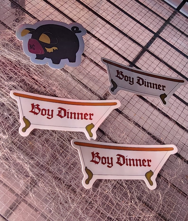 Boy Dinner Sticker - Saltburn Movie - Good Soup - Bathtub Scene Sticker ...