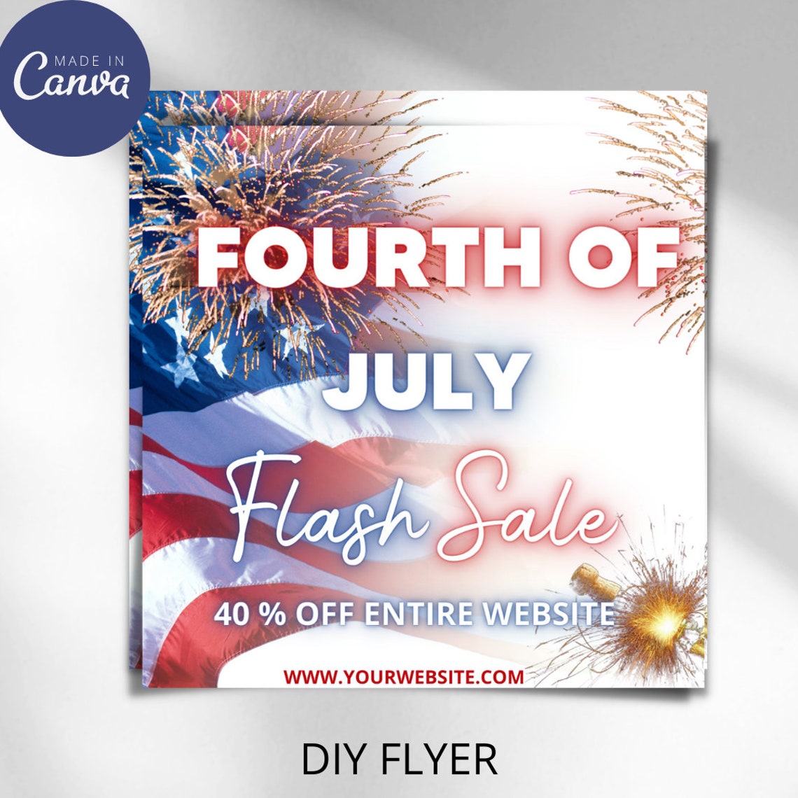 Fourth of July Flyer, Independence Day Flyer, Editable Flyer, Fourth of ...