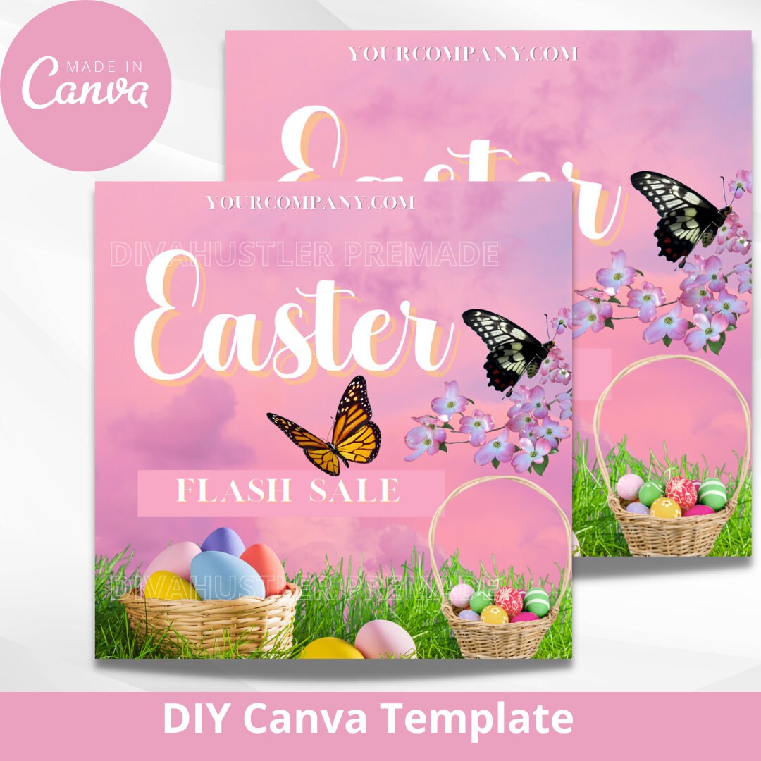 Easter Flyer, Easter Template, DIY Easter Flyer, Social Media Flyer ...