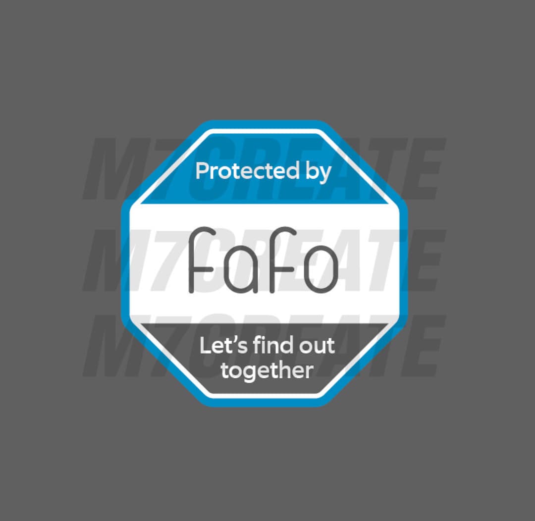 Protected by FAFO Decals Tiktok - Etsy UK