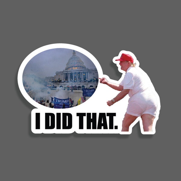Trump I Did That Sticker - Etsy