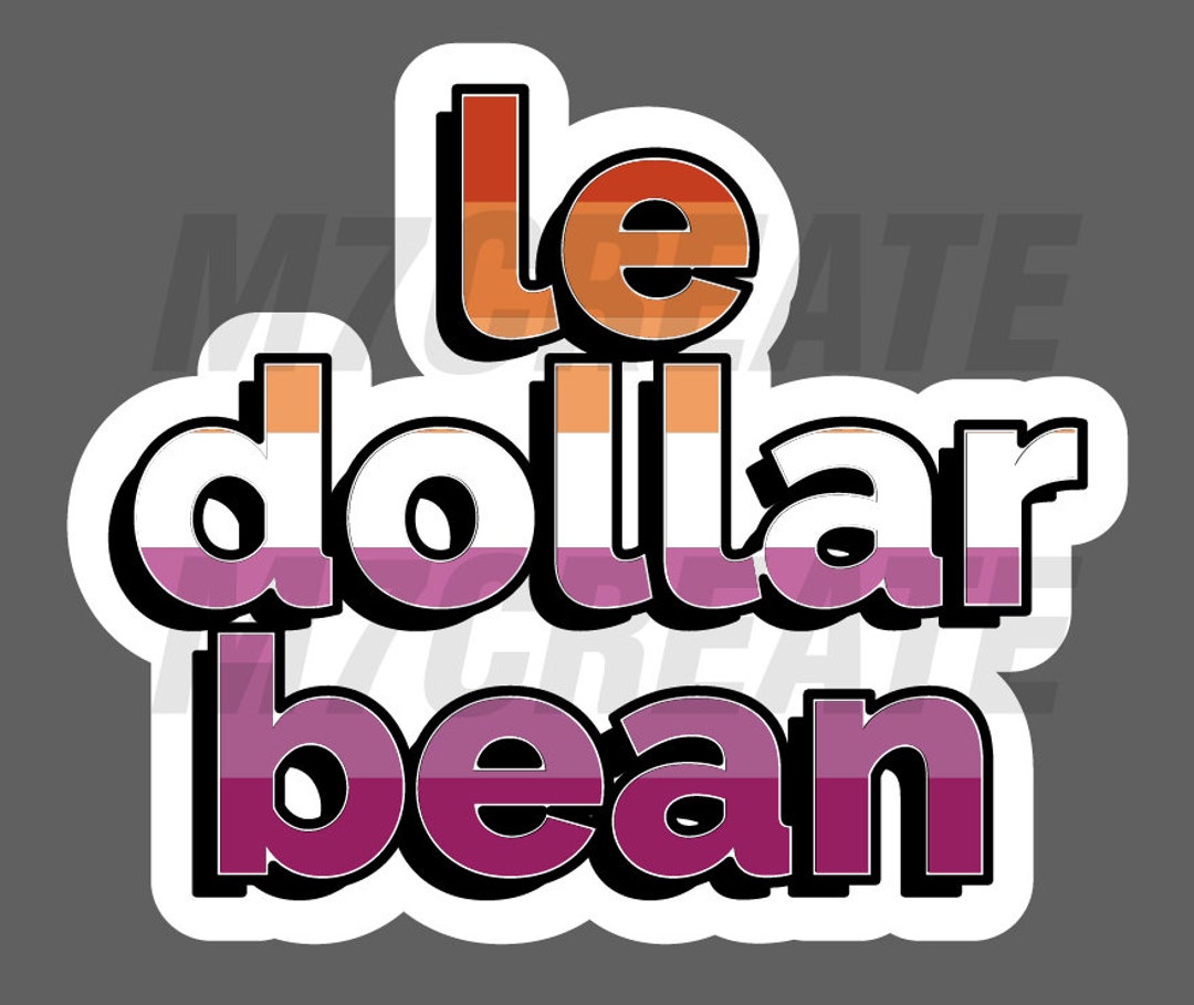 Le Dollar Bean LGBTQ Lesbian Pride Decal - Etsy