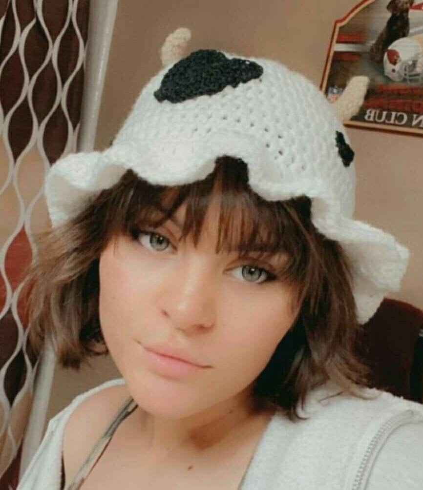 Cute Cow Crochet Bucket Hat - Etsy