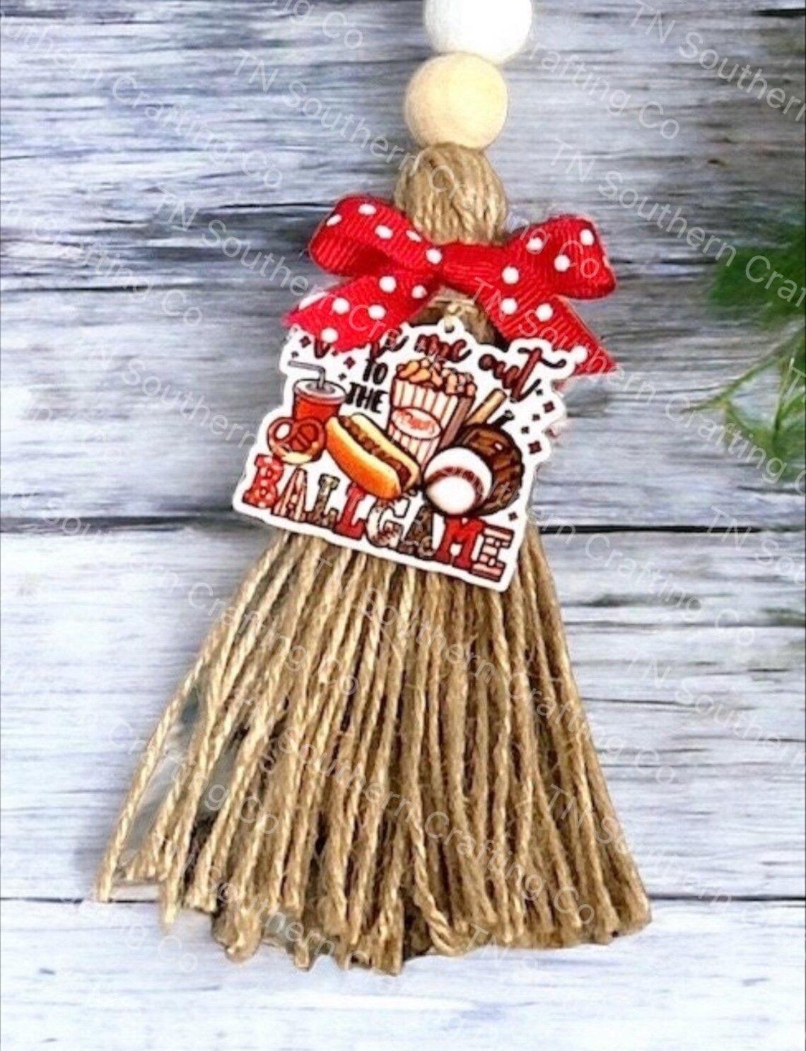 Baseball Wood Beaded Garland for Display | Photo Props | - Etsy