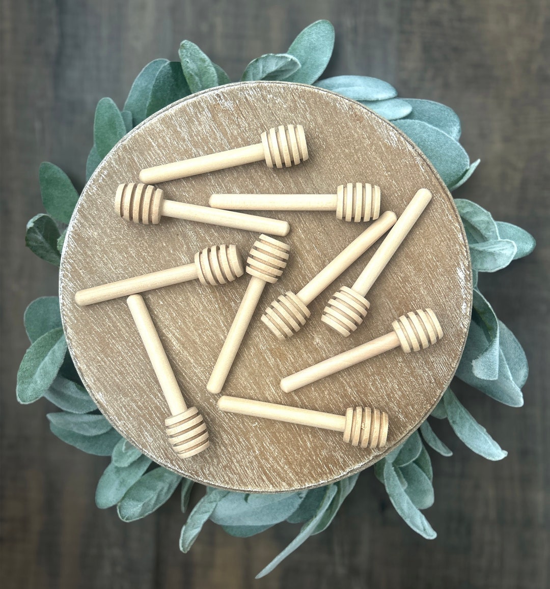 Set of 10 Mini Honey Dippers for Crafts and Displays Fake Bake Bees ...