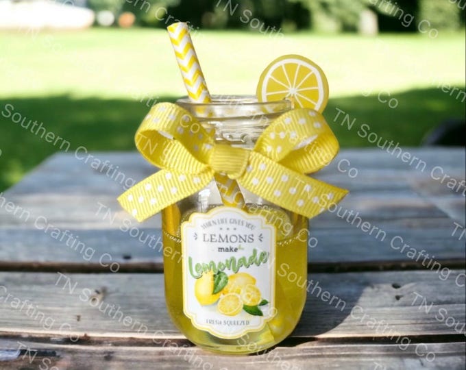 Mini Faux Lemonade for Tiered Trays | Fake Bake | Fake Drinks | Lemon ...