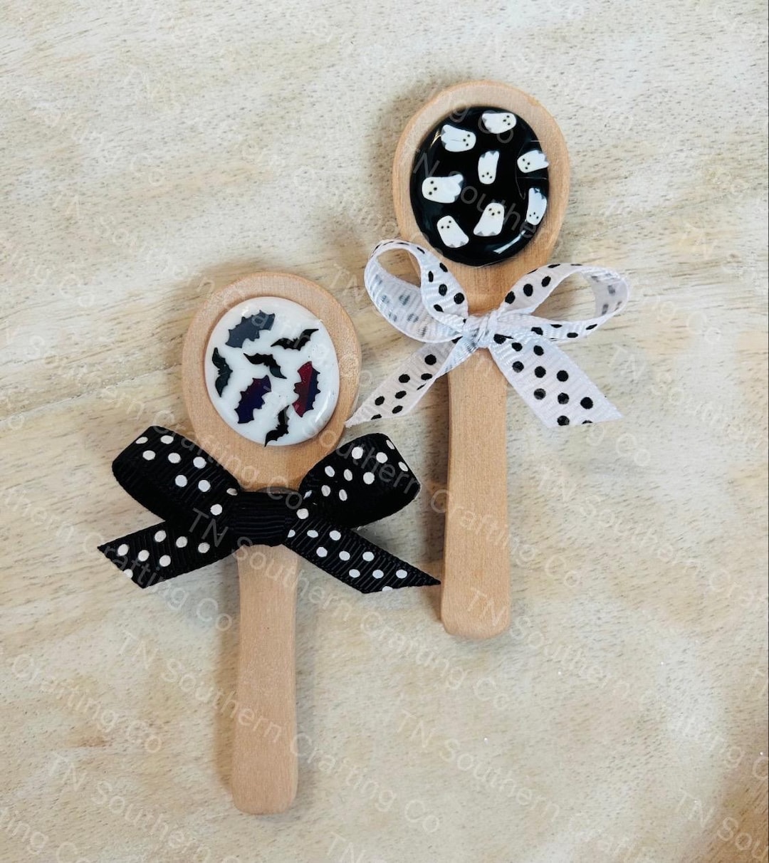 Handmade Ghost Mini Spoons | Fake Bake | Faux Food | Halloween - Etsy