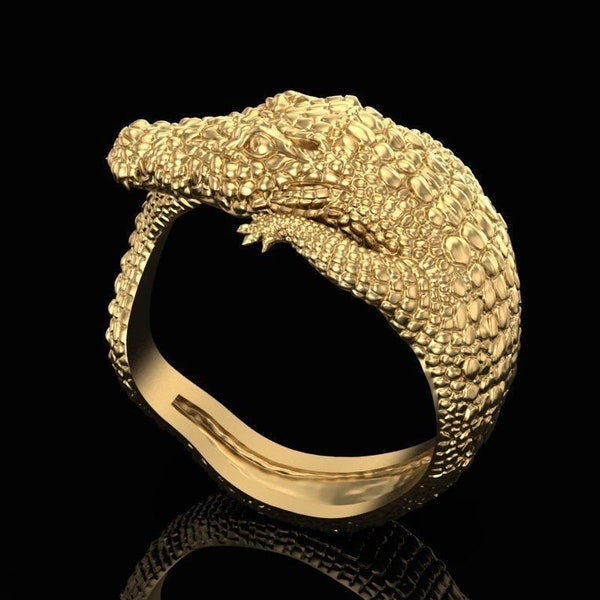 Gold Crocodile - Etsy