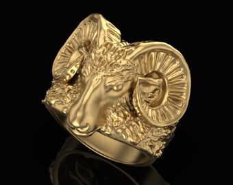 Gold Aries Ring - Etsy