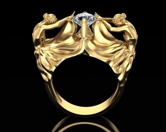 Dancing Diamond Ring - Etsy