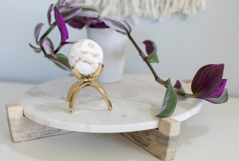 Modern 100% Brass Claw Display Stand Gold Crystal Sphere - Etsy