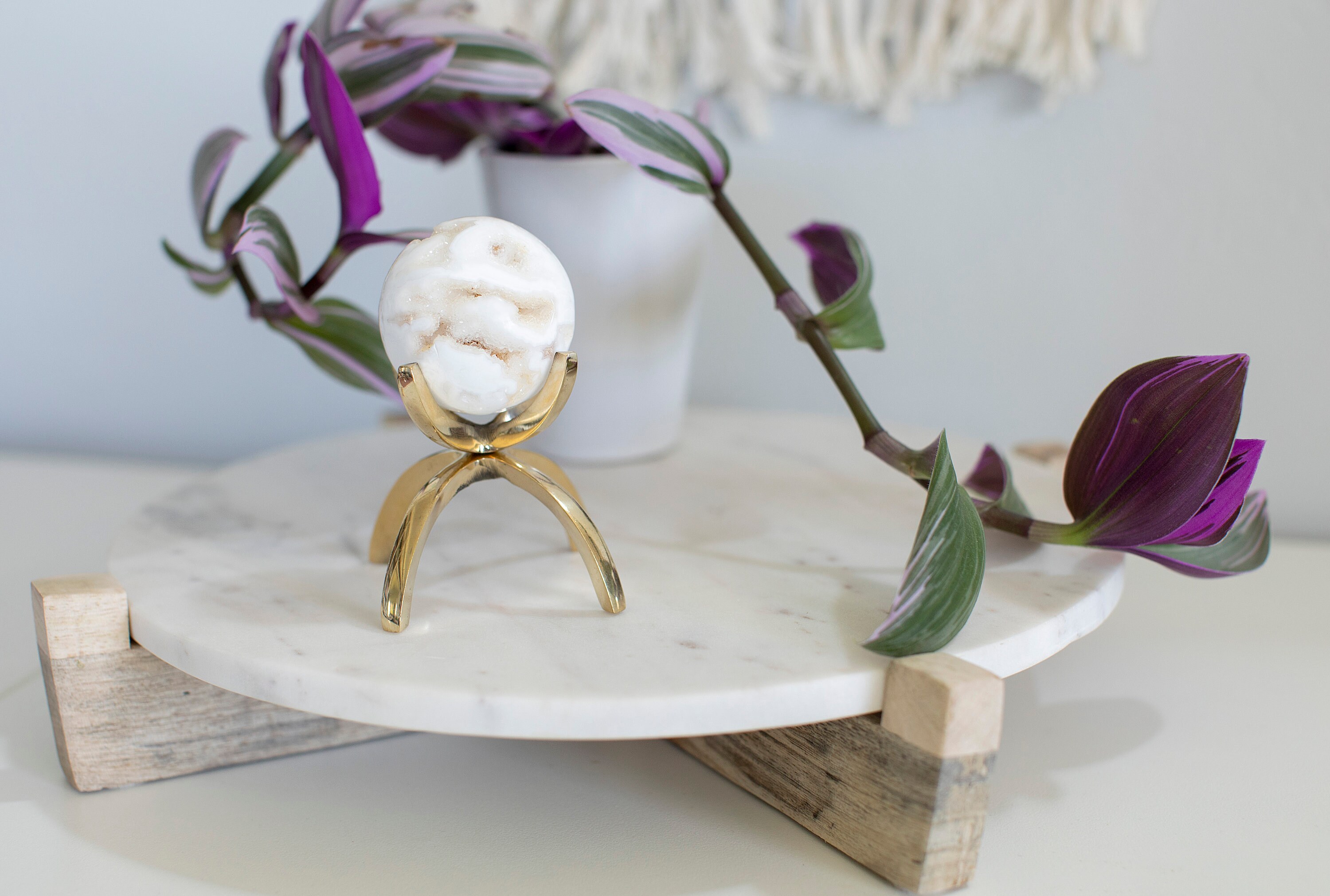 Modern 100% Brass Claw Display Stand Gold Crystal Sphere - Etsy