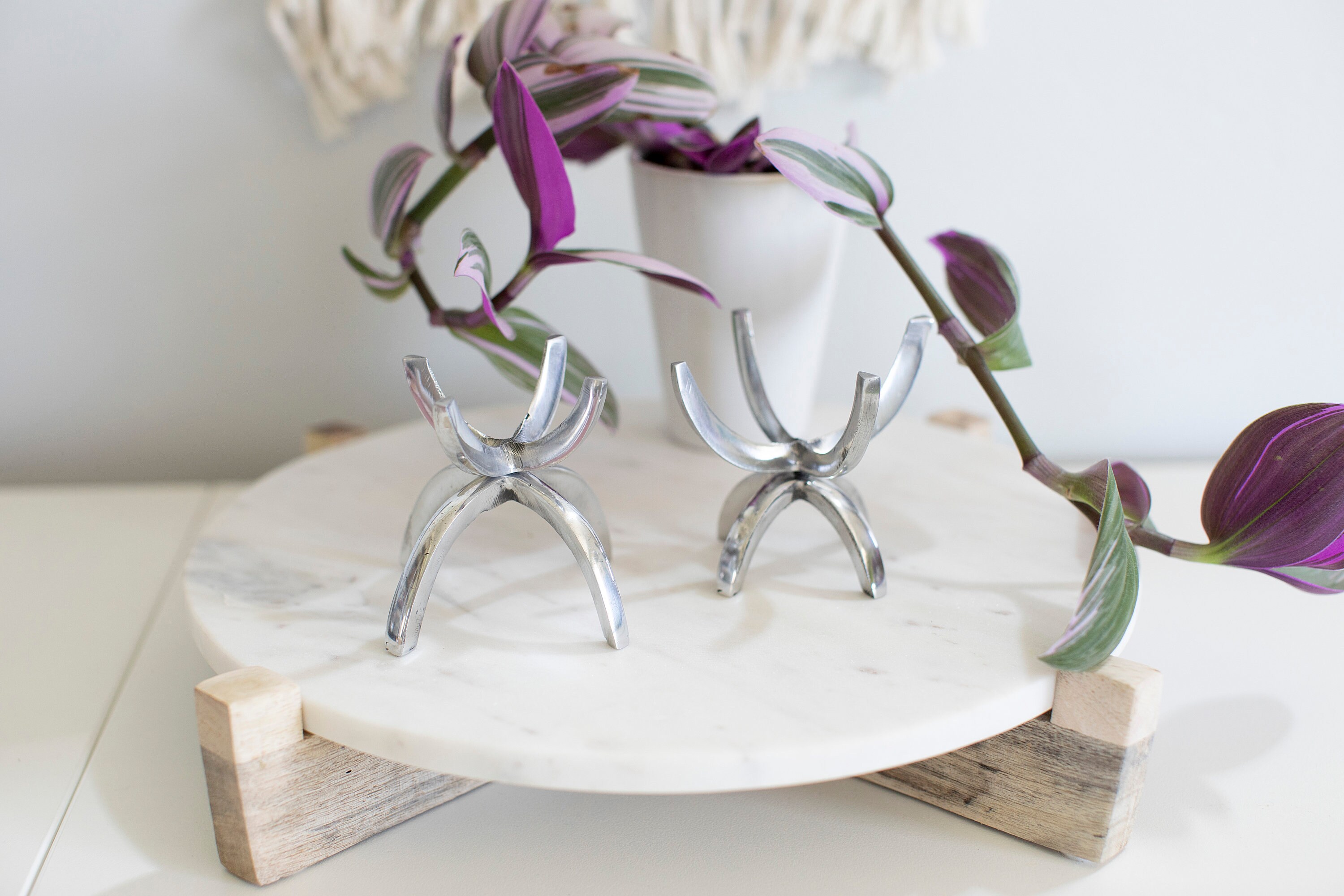 Modern Silver Claw Stand Aluminum Crystal Sphere Specimen - Etsy