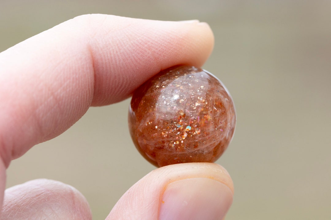 Gemmy Sunstone With Moonstone Mini Crystal Spheres | Confetti Sunstone ...