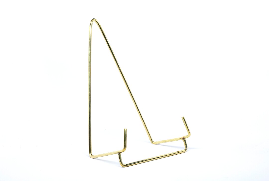 Large Modern Brass Display Stand | Gold Crystal Slab Specimen Stand ...