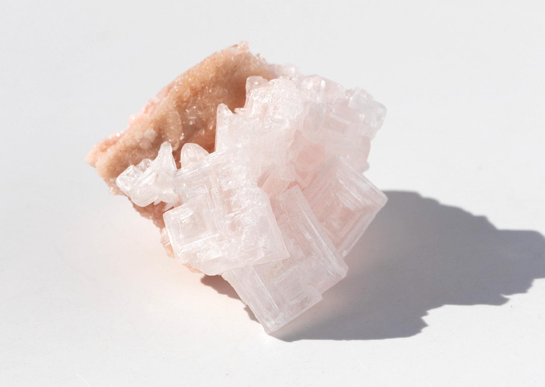 Pink Halite Crystal Cluster Formation | Raw Natural Halite Specimen ...