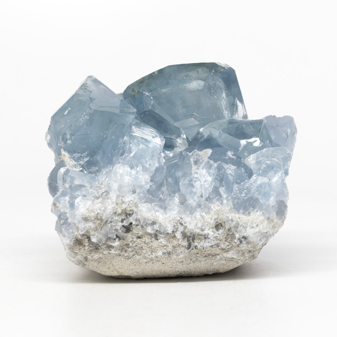 Blue Celestite Crystal Cluster | Natural Raw Celestite Mineral Specimen ...