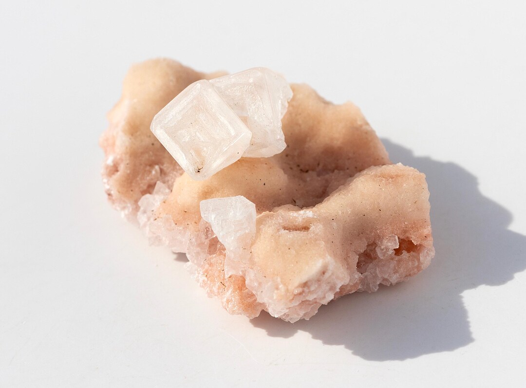 Pink Halite Crystal Cluster Formation | Raw Natural Halite Specimen ...