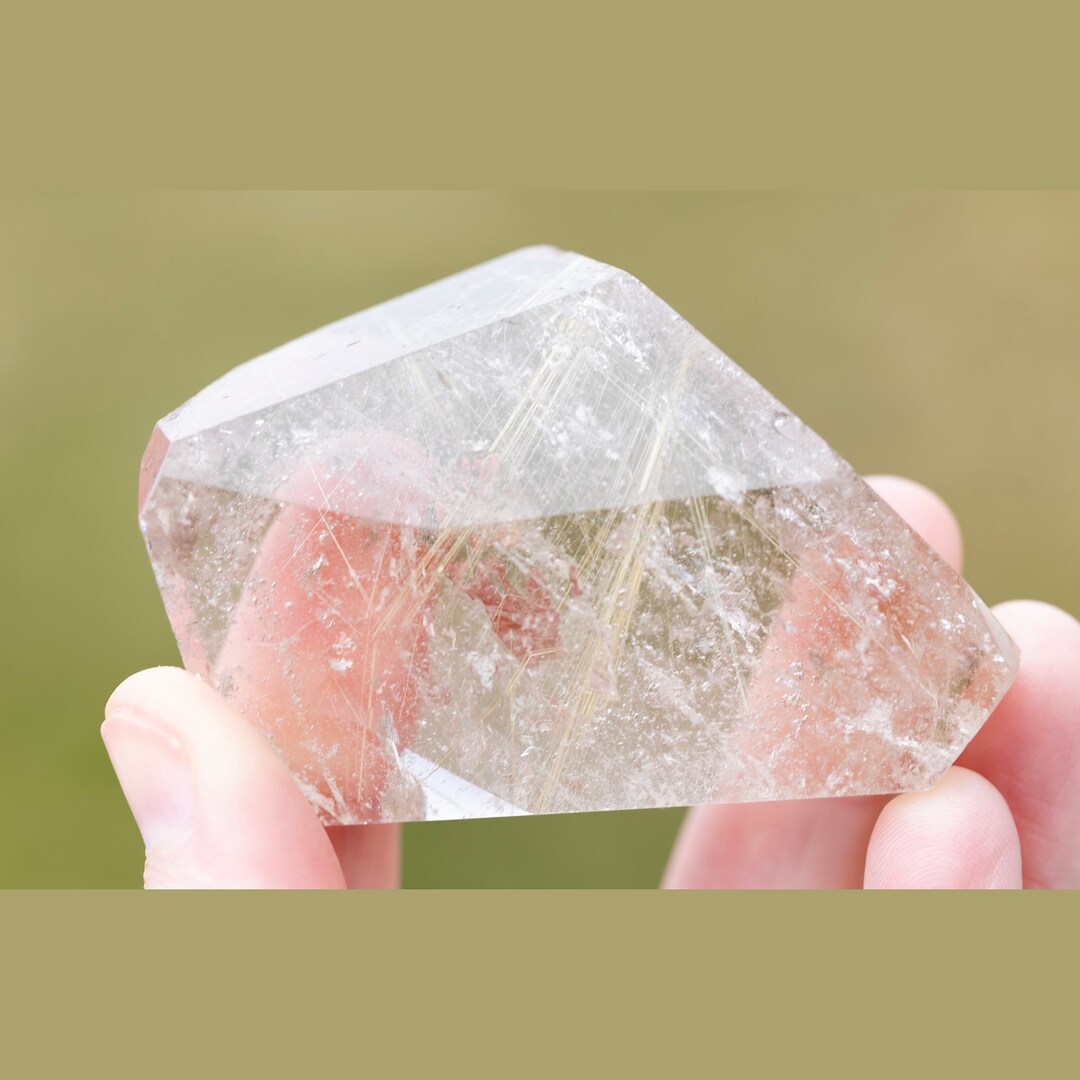 Clear Quartz With Golden Rutile Freeform | Gold Rutile Included Quartz ...