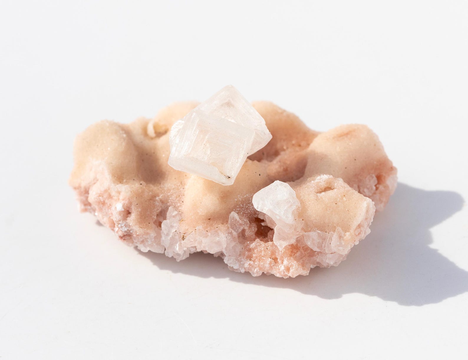 Pink Halite Crystal Cluster Formation | Raw Natural Halite Specimen ...
