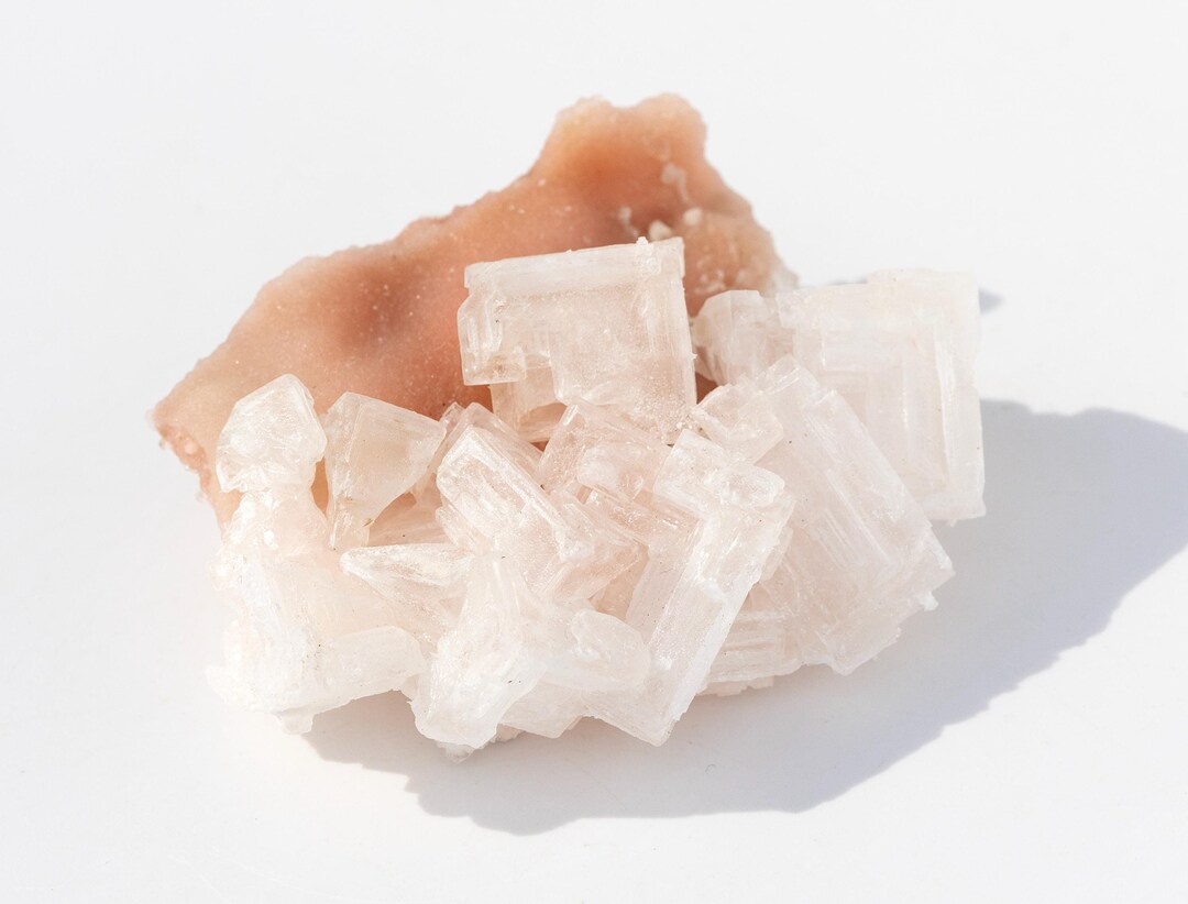 Pink Halite Crystal Cluster Formation | Raw Natural Halite Specimen ...