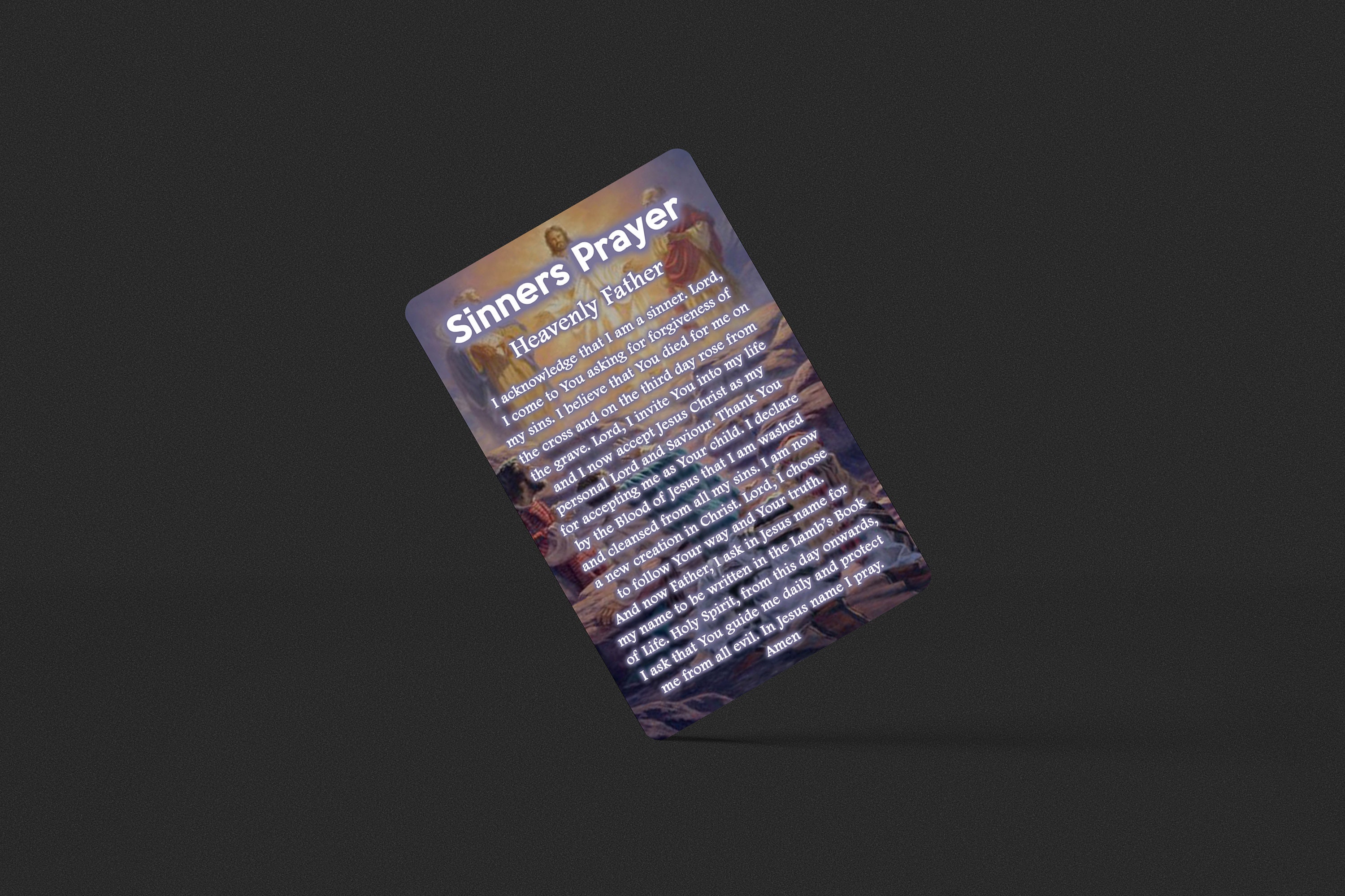 Christian PVC Bible Cards: Sinners Prayer - Etsy