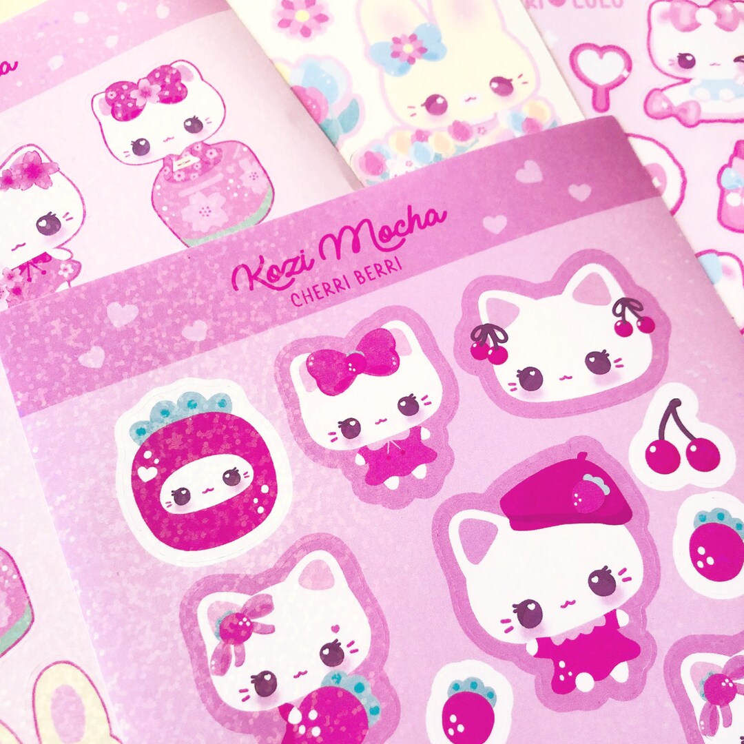 Sticker Sheet Bundle 7 Piece Bundle | Kawaii Sticker Bundle | Kawaii ...