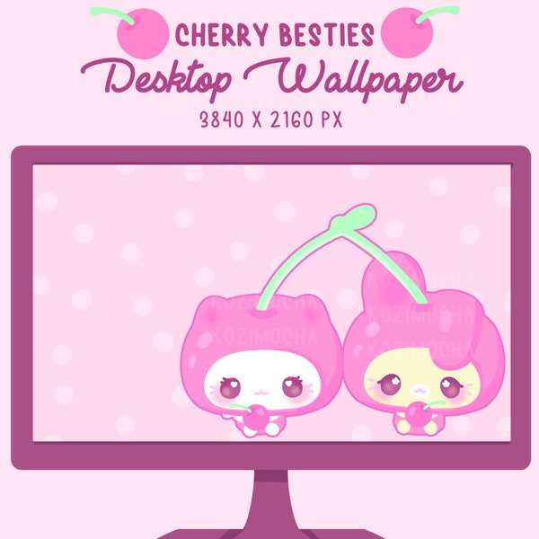 Kawaii Cat Desktop Wallpaper - Etsy