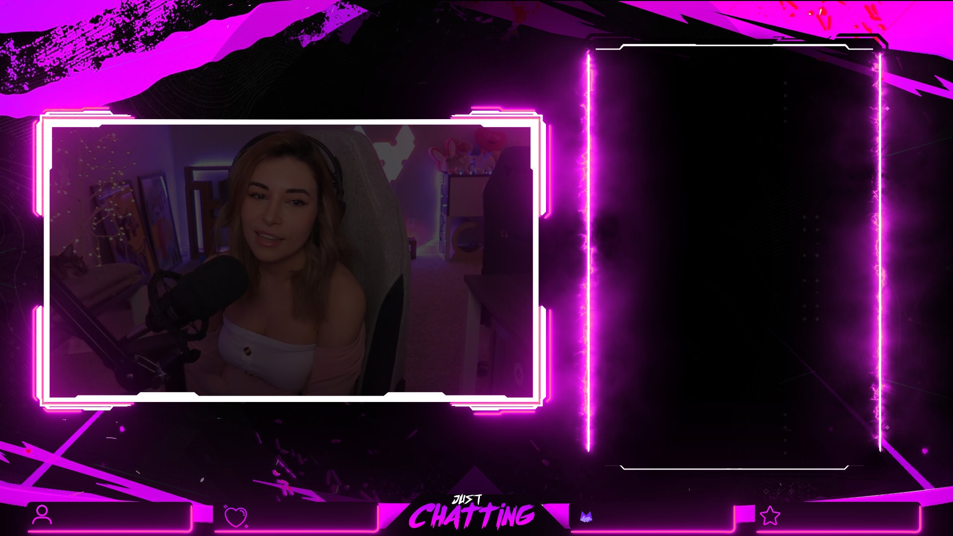 Pack Stream Overlays Animated webm Neon Style Purple | Etsy