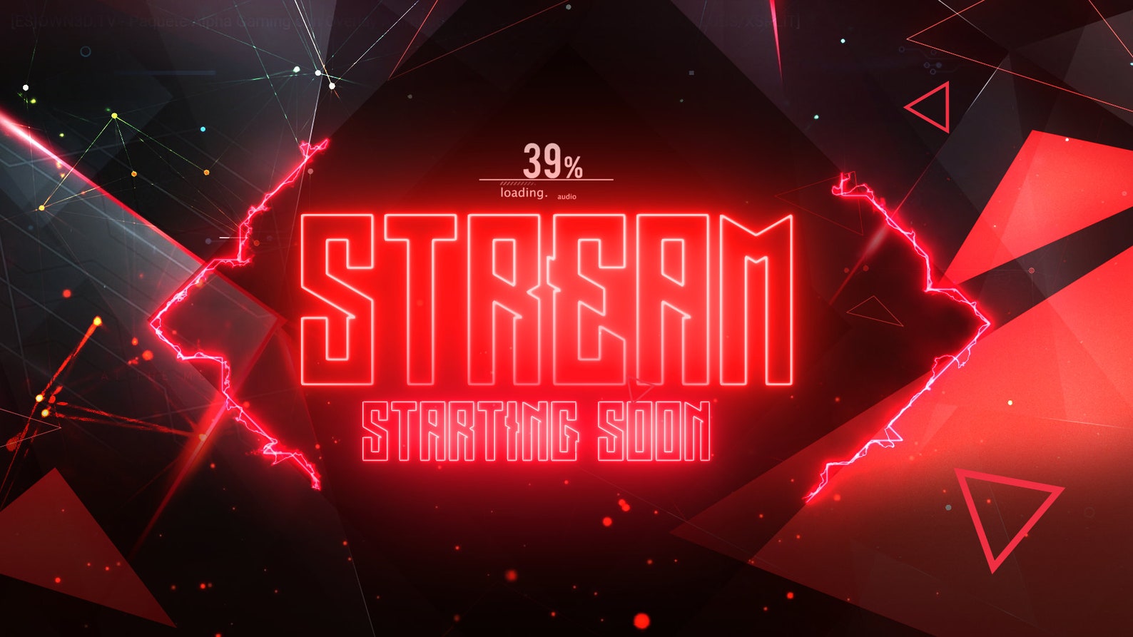 Pack Stream Neon Red Animado OBS Studio Streamlabs y | Etsy