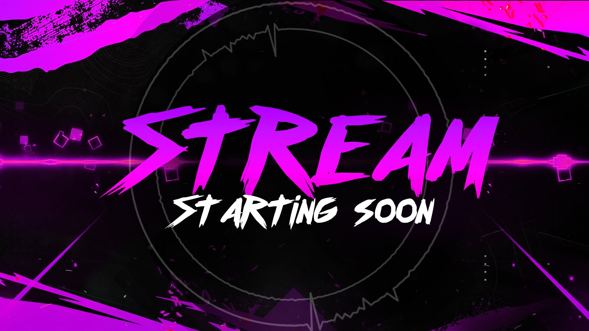 Pack Stream Overlays Animated webm Neon Style Purple | Etsy