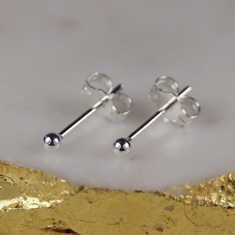 Silver Stud Earrings - Etsy