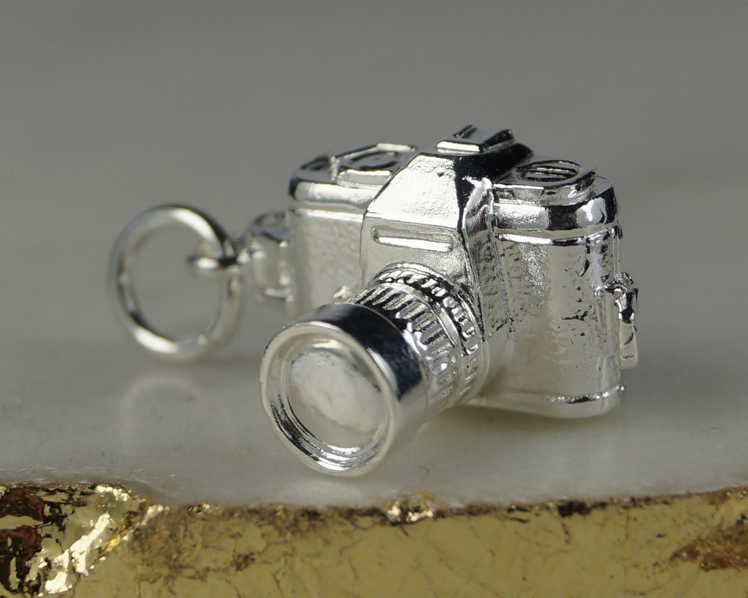 Silver Camera Charm, Sterling Silver Charm, Sterling Silver Camera ...