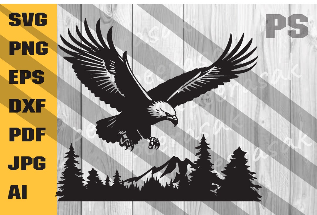 Flying Eagle SVG, Bird SVG, Forest SVG, Animal Svg, Beak Wings Soar ...
