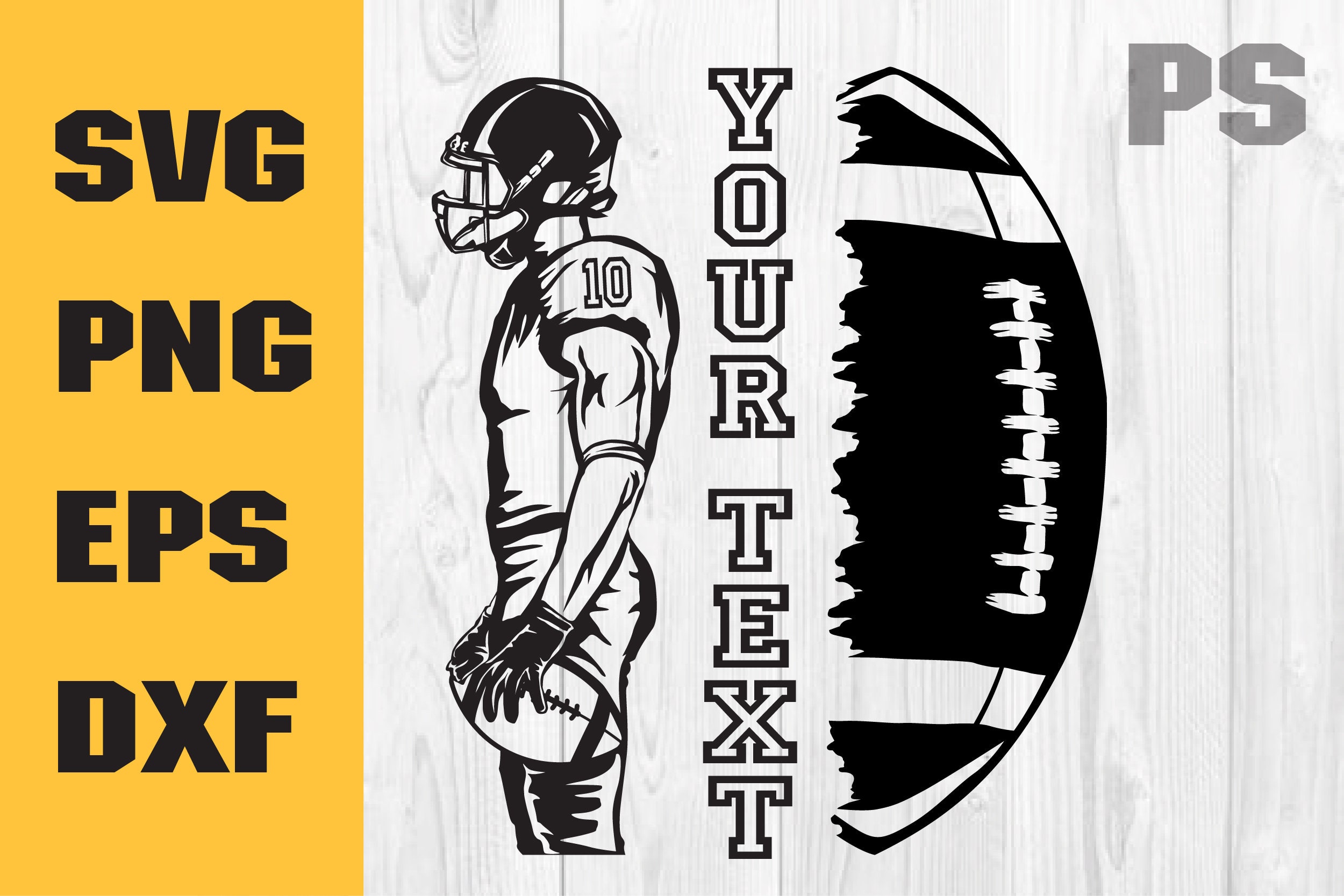 Football Player Svg Colored Layers Footballsvg Football - Etsy