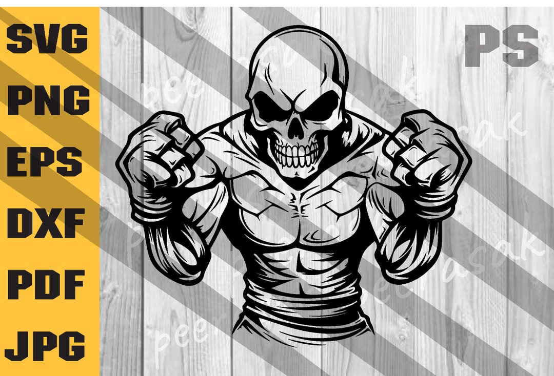 Boxing Skeleton SVG, Skull Boxer SVG, Skull Svg, Sports Knockout ...