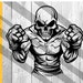 Boxing Skeleton SVG, Skull Boxer SVG, Skull Svg, Sports Knockout ...