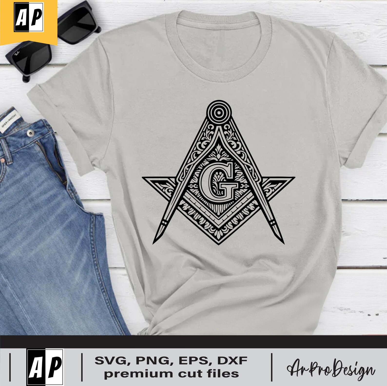 Freemason Svg, Masonic Square and Compass Svg, Letter G Masonic Symbol ...