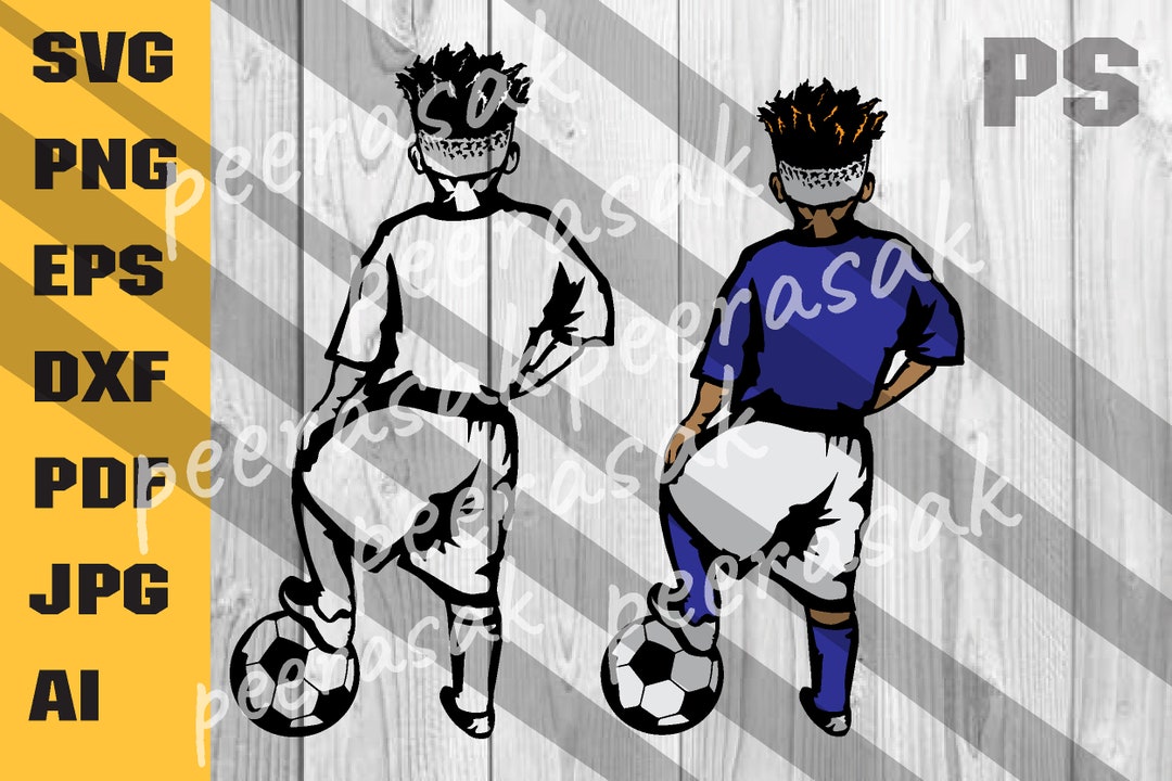 Soccer Boy Svg, Soccer Player Svg, Colored Layers, Soccer Monogram Svg ...