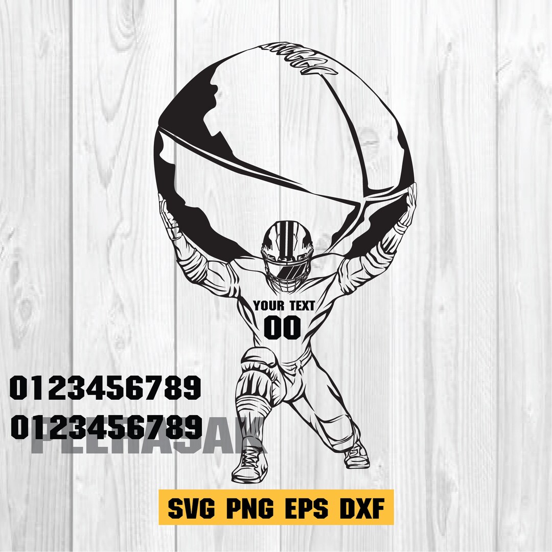 Custom Football Player SVG, Team Name Cut File for Cricut - Etsy