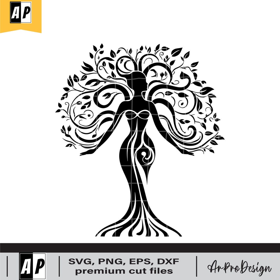 Woman Tree SVG, Women Empowerment SVG, Mother Nature SVG, Tree With ...